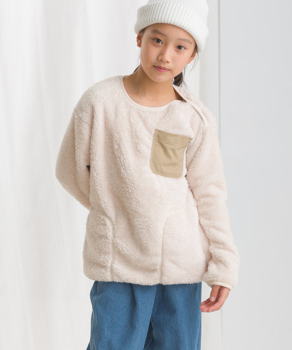 【hbD】【OMNES】キッズ ボアフリースプルオーバー【1521-7055】