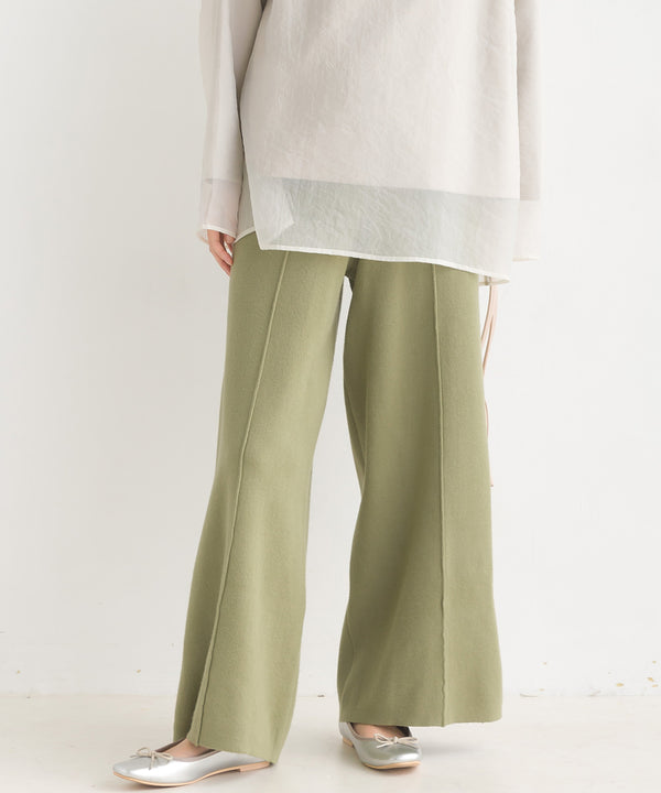 【OMNES Another Edition】レーヨンナイロンニット ワイドパンツ【7120-2019】
