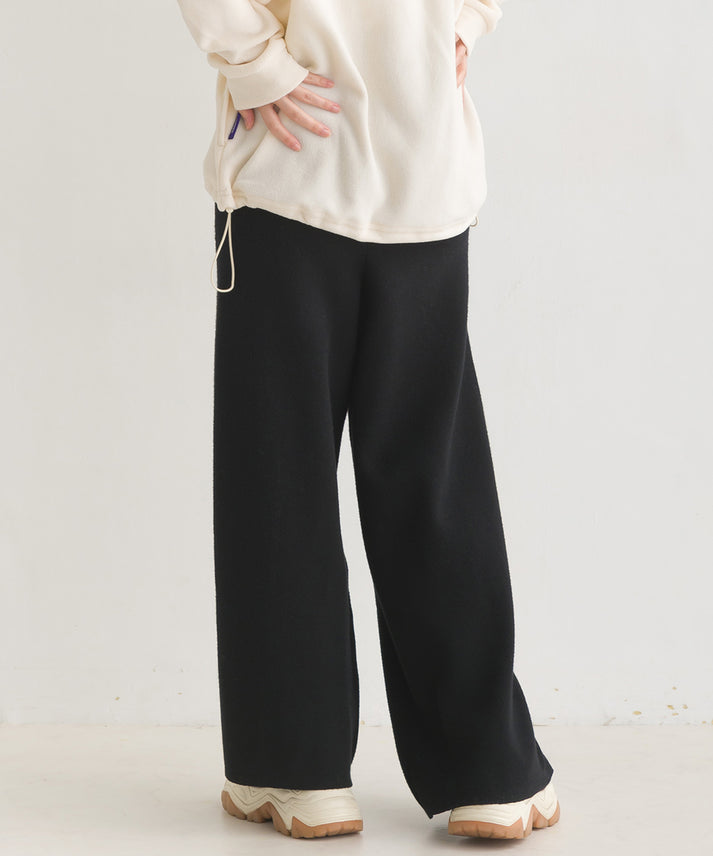 【OMNES Another Edition】レーヨンナイロンニット ワイドパンツ【7120-2019】