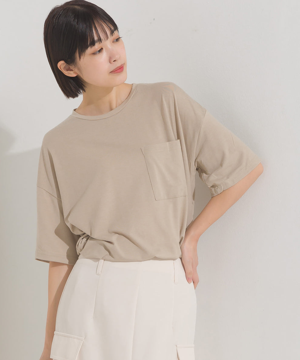 【OMNES】UVカット&ドライ加工 ポケット付き半袖Tシャツ【7122-5249】