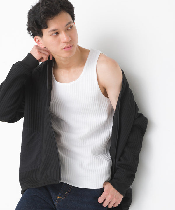 【hbD】【OMNES】メンズラインキルトあったかタンクトップ【7122-5326】